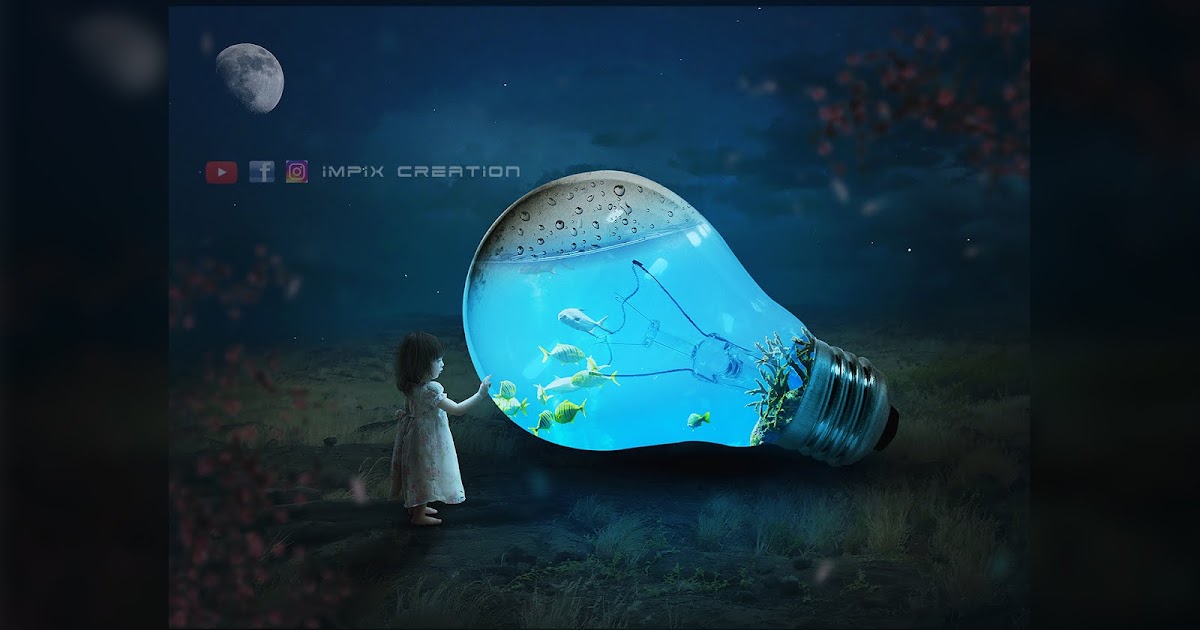 Aquarium In Bulb Manipulation - Photoshop Manipulation Tutorial