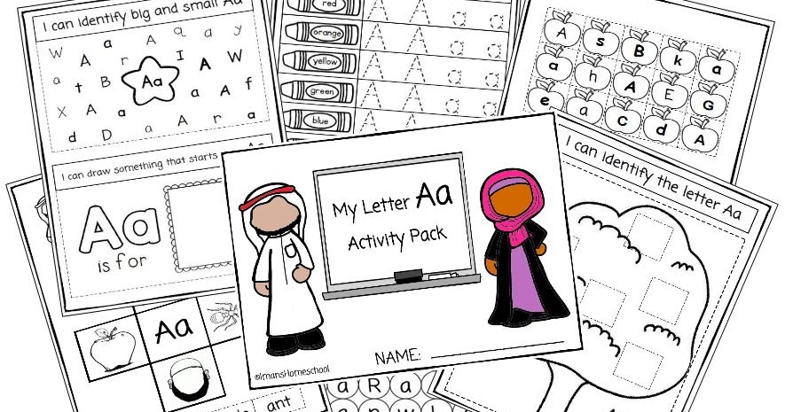 Iman's Homeschool ~ The Curriculum: Letter Aa Activity Pack