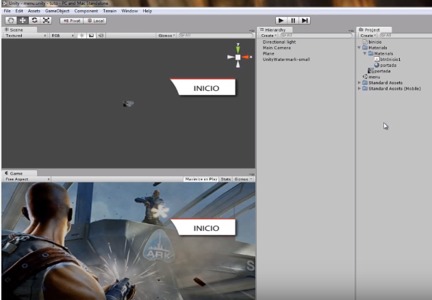 UNITY 3D: MENU PRINCIPAL - Quintanillo