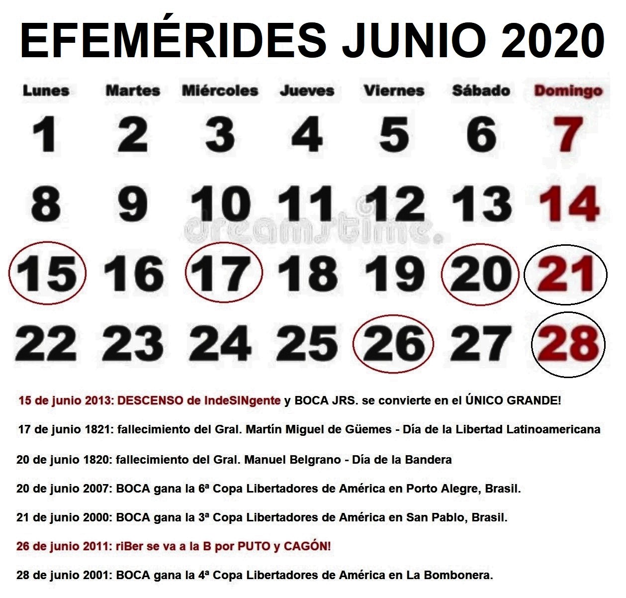 EL BLOG DEL HINCHA DE BOCA: EFEMÉRIDES DE JUNIO