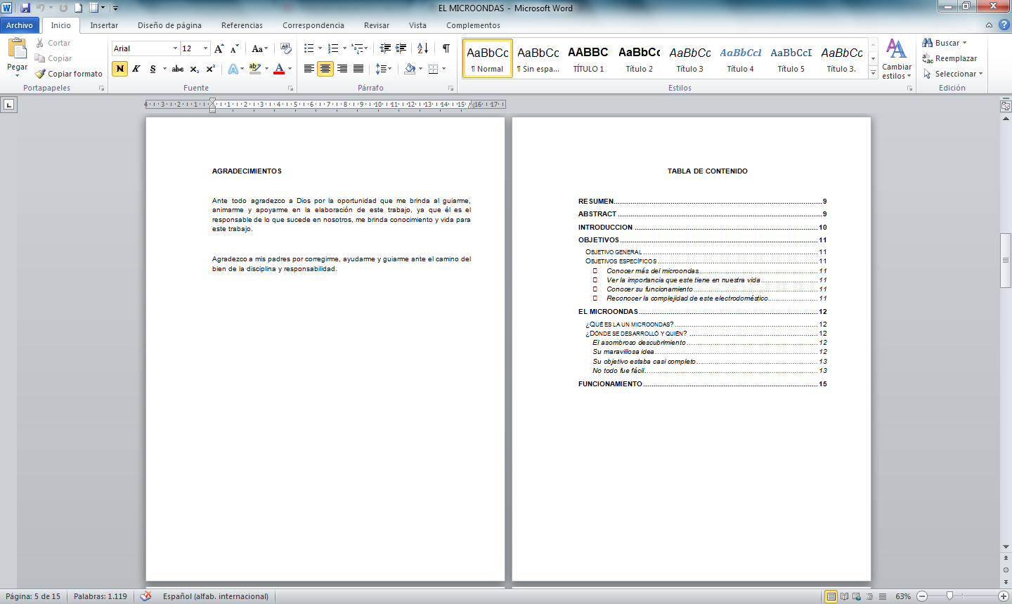 Trabajo en Word aplicando normas incontec