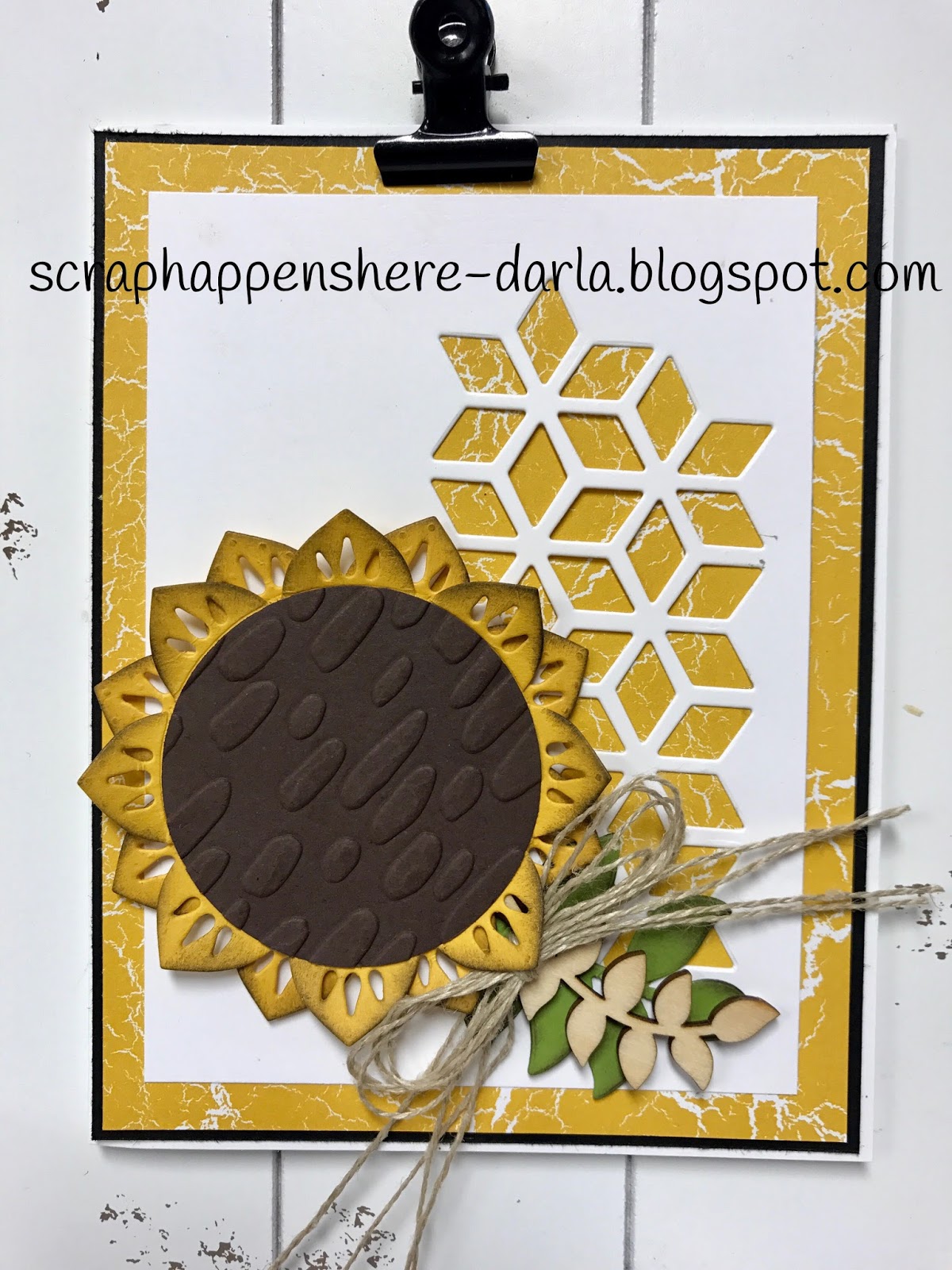 Scrap Happens Here with Darla: Sunflower fun with Eastern Medallions and Eclectic Layers Thinlits