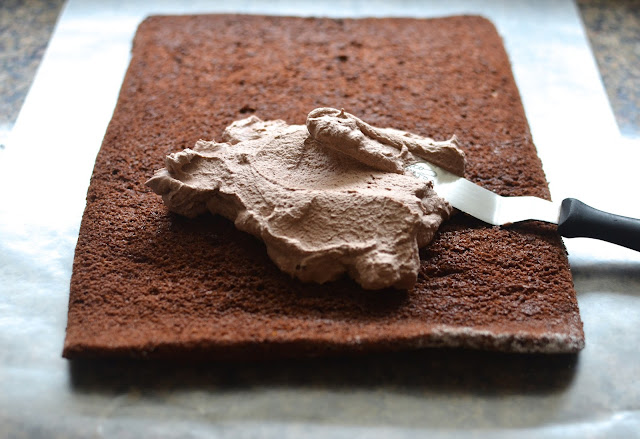 Playing with Flour: Chocolate roll cake with mocha cream filling