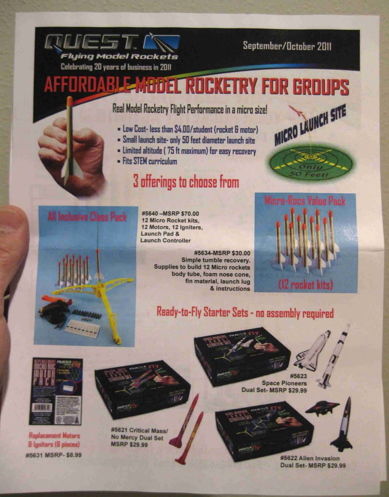 Model Rocket Building: New MicroMaxx Offerings from Quest