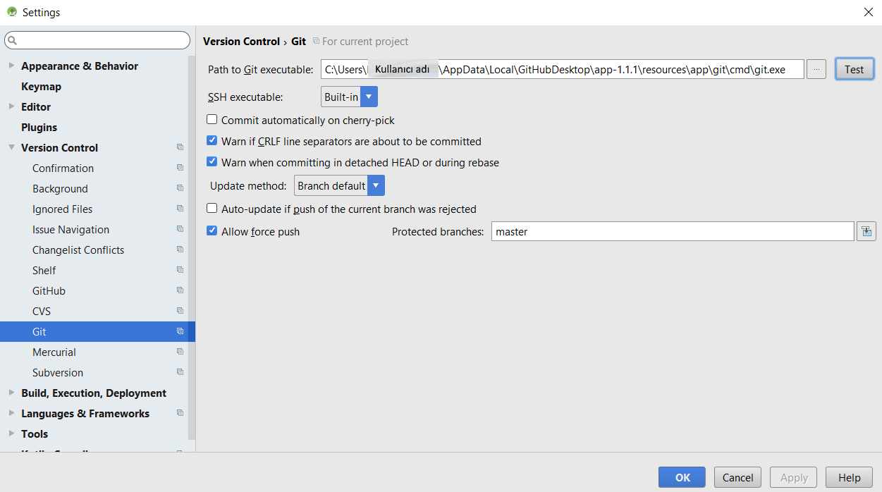 GitHub ve Android Studio
