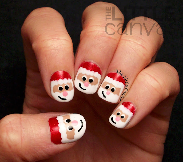Santa Claus Nail Art - Take 2 - The Little Canvas