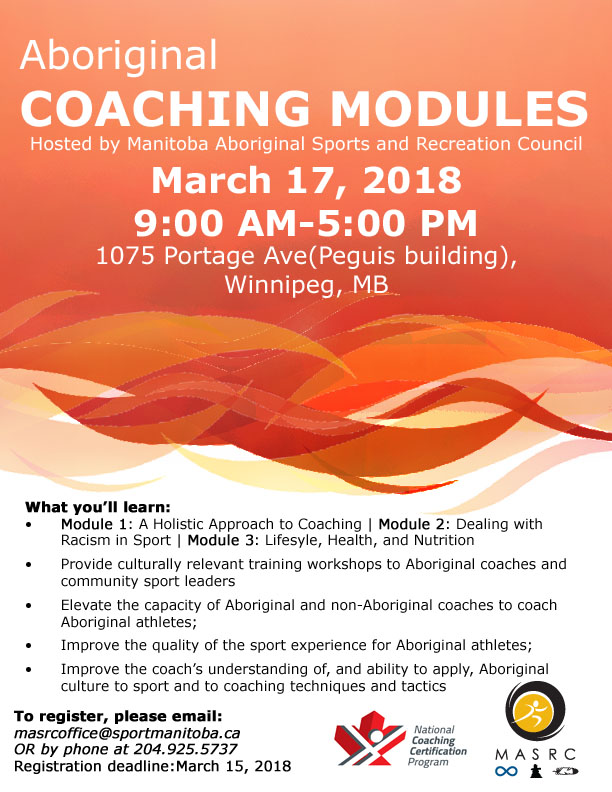 MASRC Hosting Aboriginal Coaching Module on March 17 - Basketball Manitoba