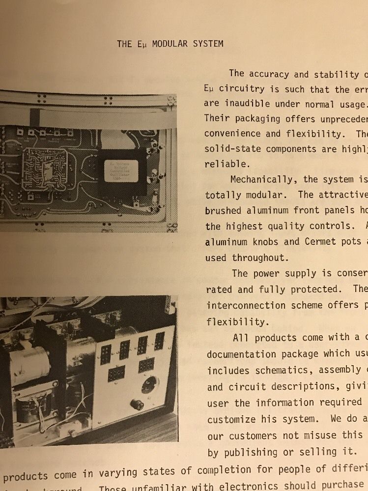 MATRIXSYNTH: 1973 1974 Emu Modular Synthesizer Catalog/Brochure/Price Lists