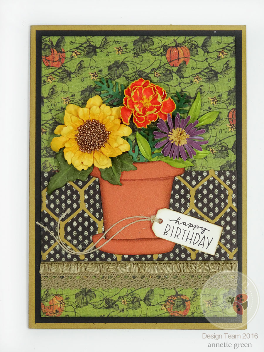 Fall Birthday Card with Susan's Garden Notes