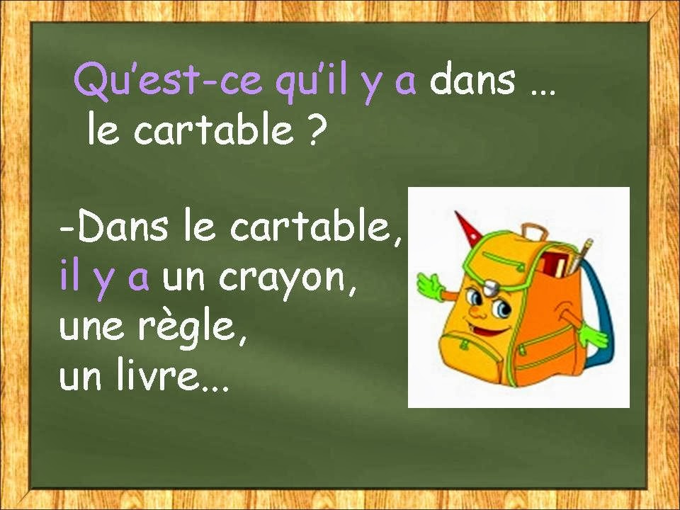 Français pour souris: Qu'est-ce qu'il y a dans...?