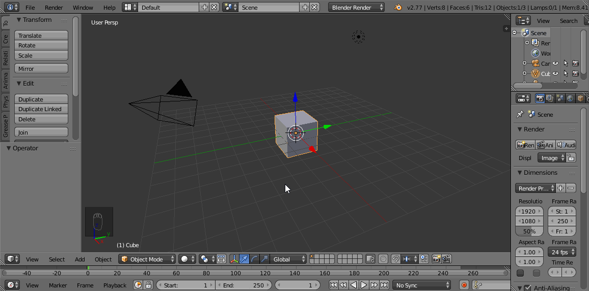 Blender 3D User Interface Blender - Jalan Info