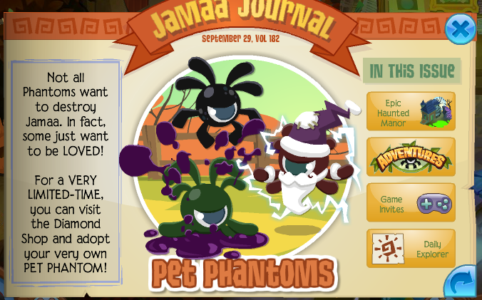 Animal Jam Spirit Blog: Pet Phantoms, Bitter Sweets, Haunted Manor ...