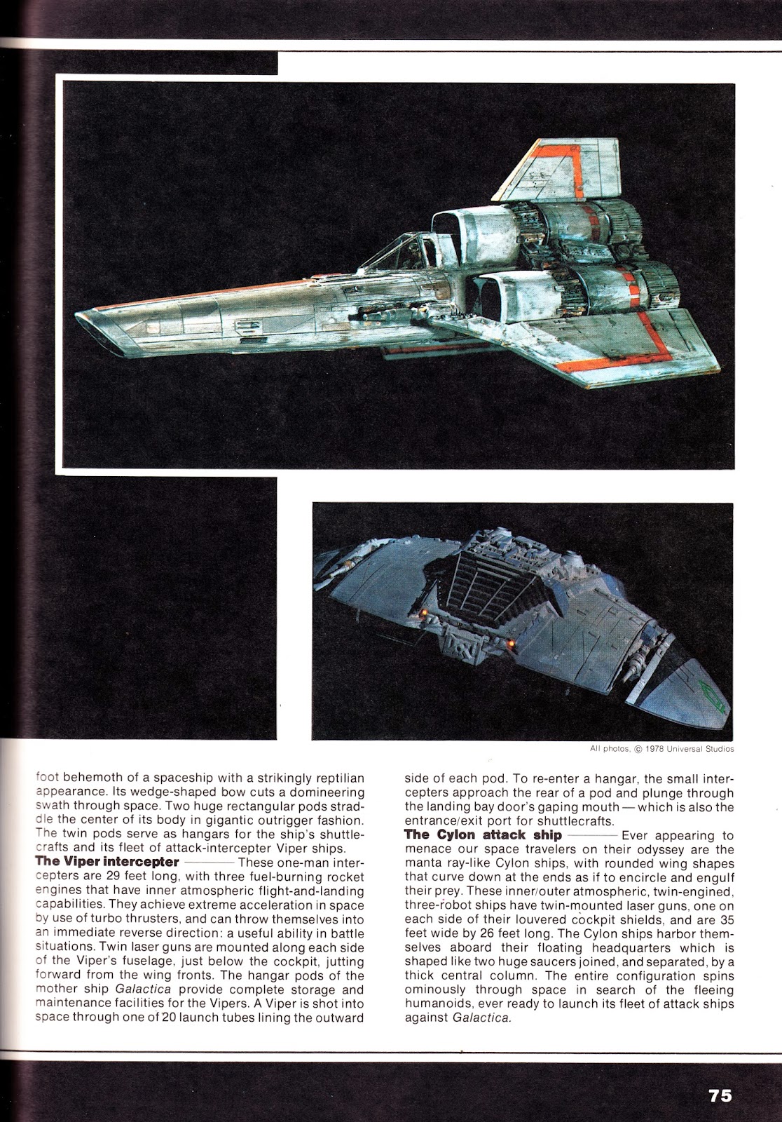 STARLOGGED - GEEK MEDIA AGAIN: 1978: BATTLESTAR GALACTICA in FAMOUS ...
