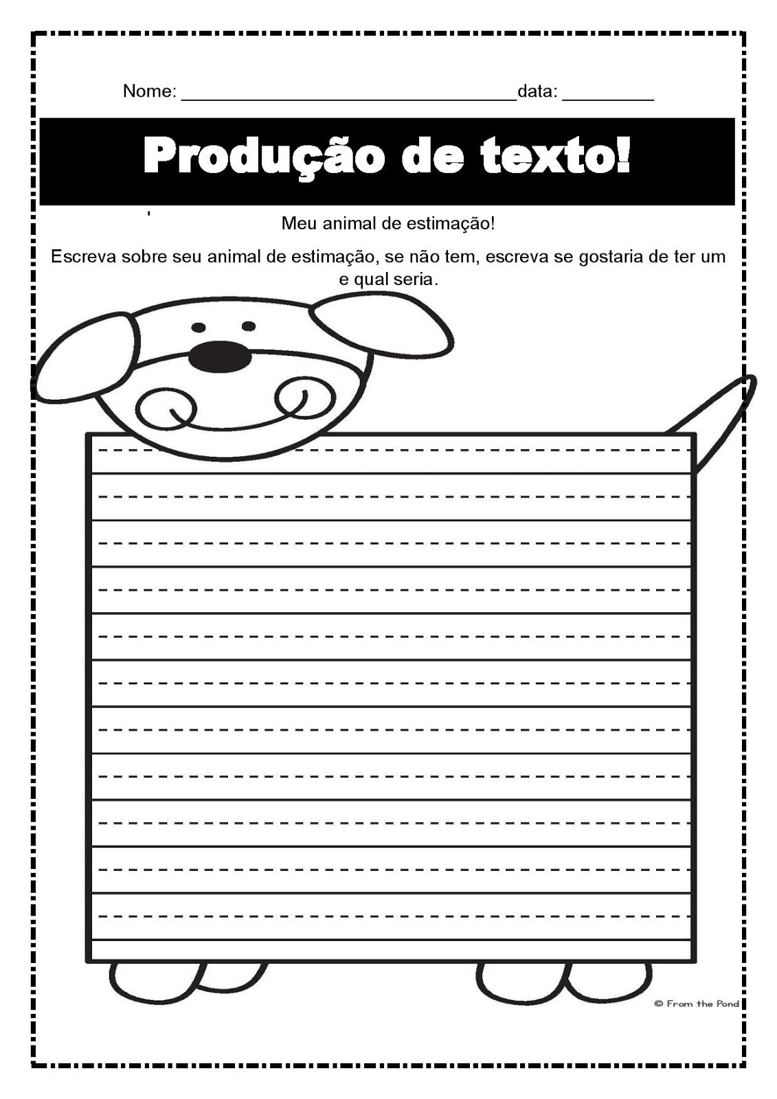 Produção de texto meu animal de estimação