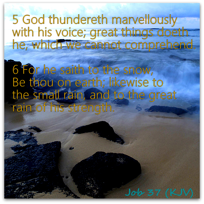 Red Pill Diaries: Job 37 (KJV)