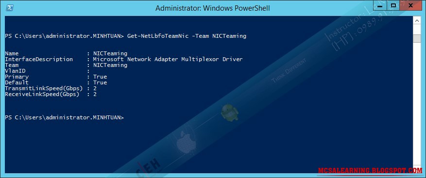 MCSA Learning Channel: Windows NIC Teaming using PowerShell