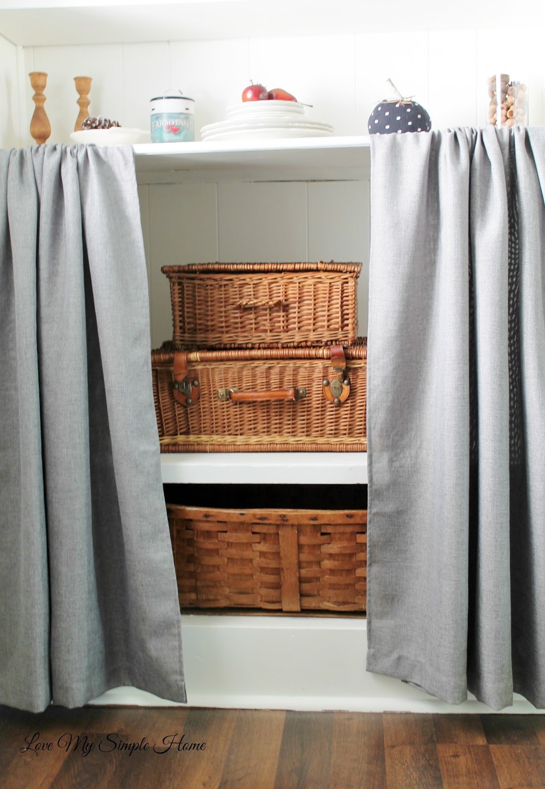 Simple solutions to hide clutter & our adopted dog B | love my simple home