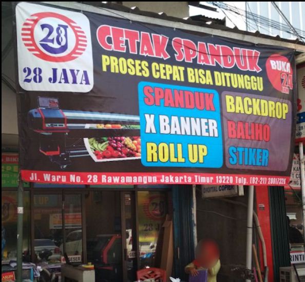 HARGA CETAK SPANDUK PER METER | 28 JAYA PRINTING