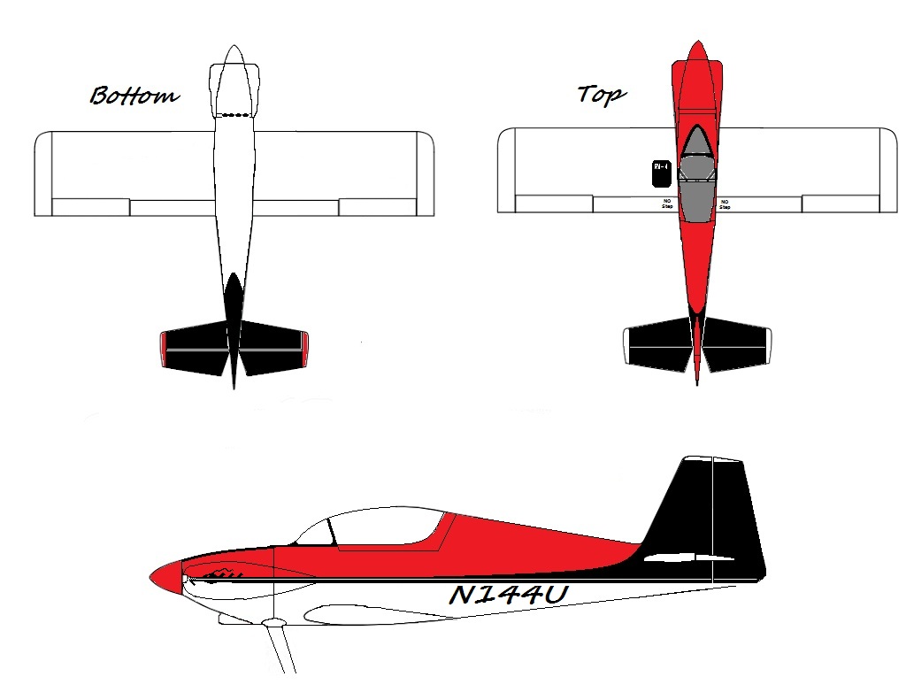 N2626C: Restoration of a Van's RV-4: scheme design idea 1