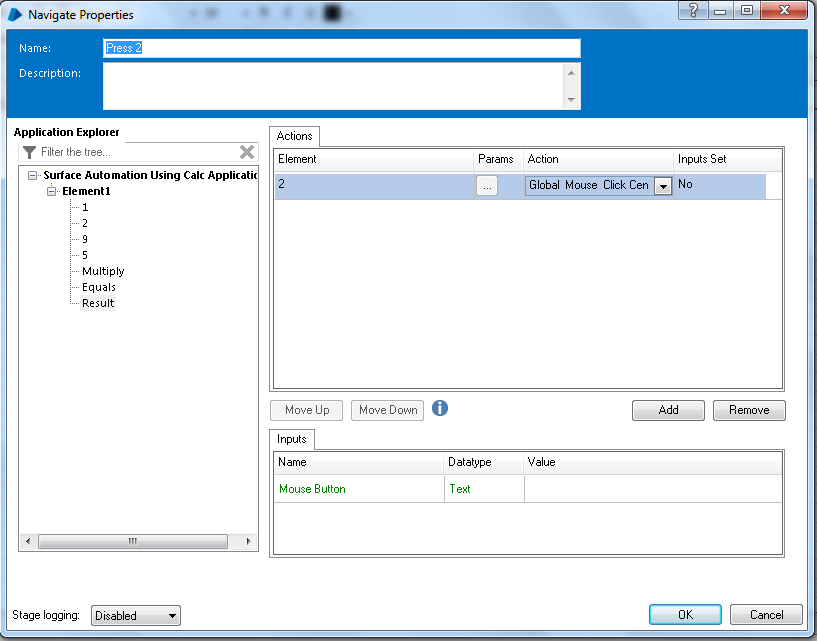 vaibs world: Surface Automation Example with Region Mode in Blue Prism