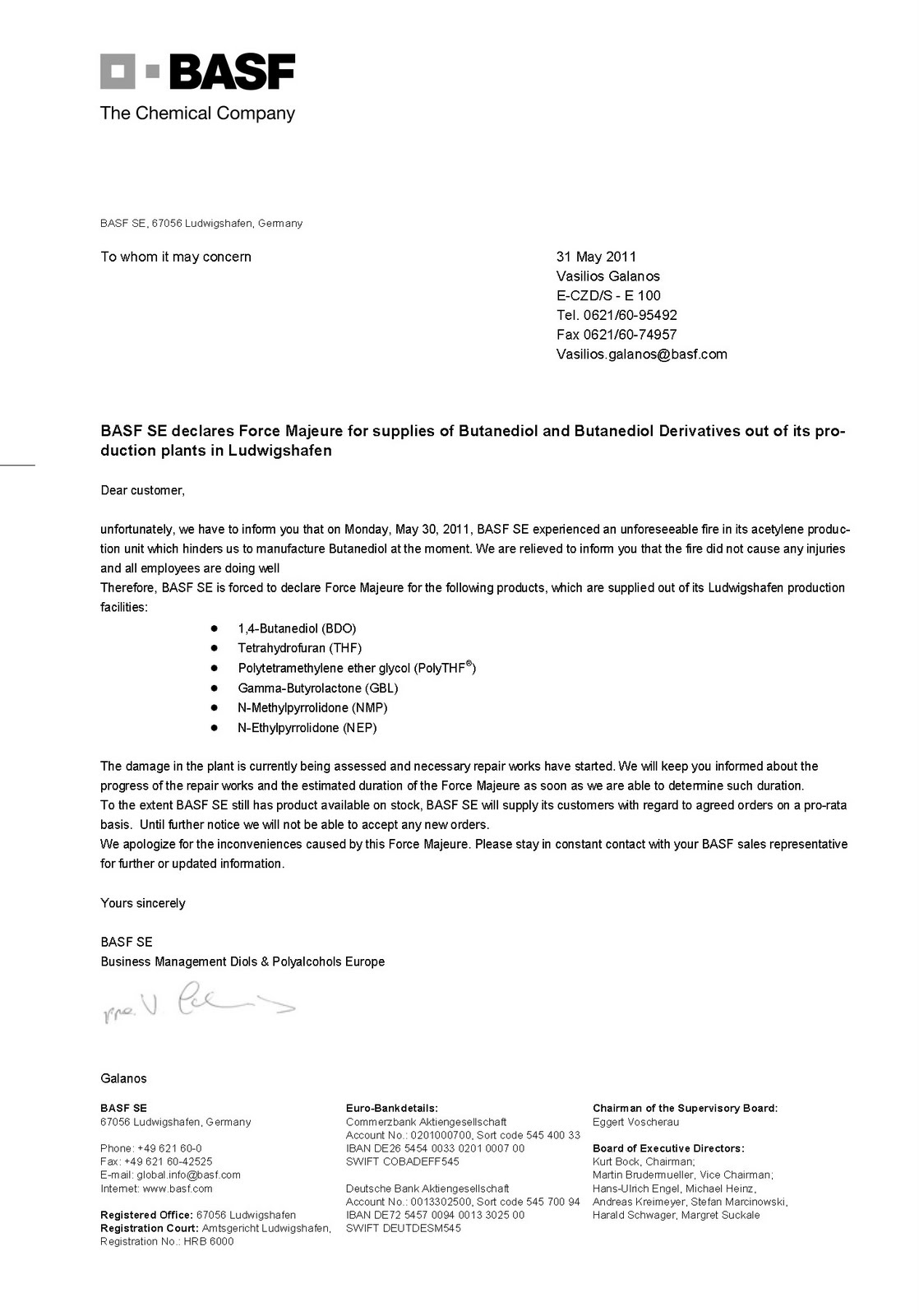Chemical Market Info from RCU Chemical, LLC.: May 2011