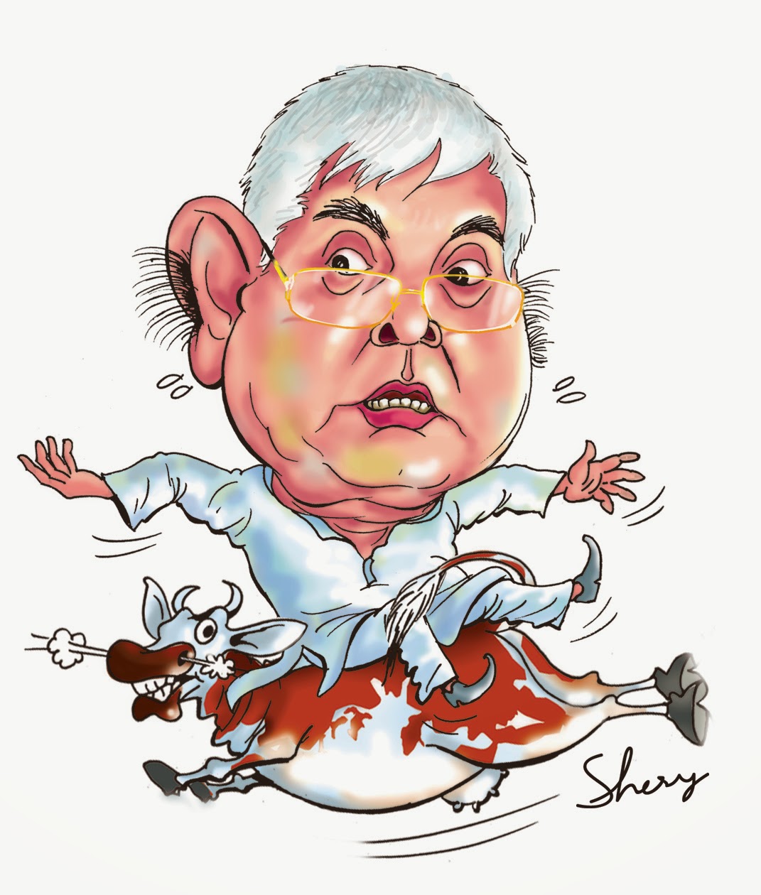 Shery Artist: Lalu Prasad Caricature, Artist Shery Deepika