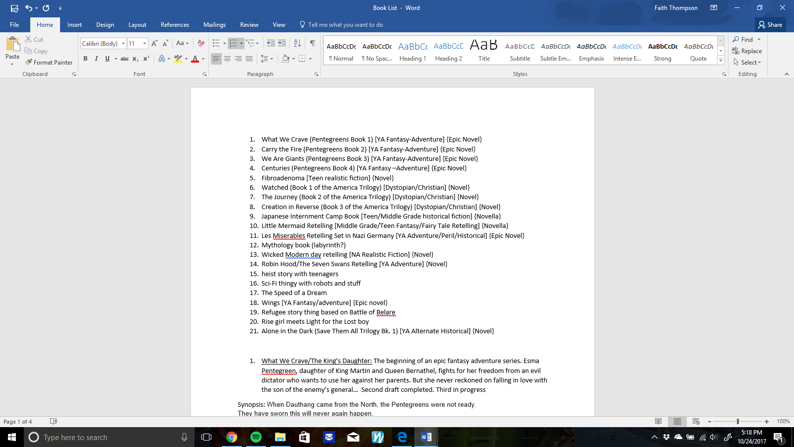 The Four-Part Writing Special / / Part 4: Writing - R.F. Gammon Author