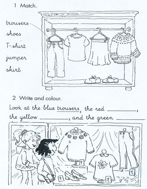 Variedad de recursos TIC para infantil: Fichas de la ropa