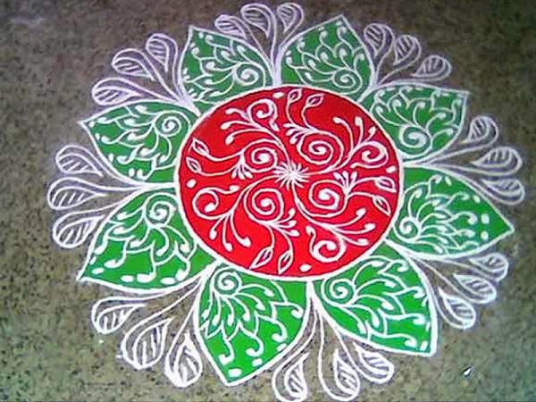 20 Unique And Beautiful Colour Rangoli Designs For Diwali ~ Total Stylish