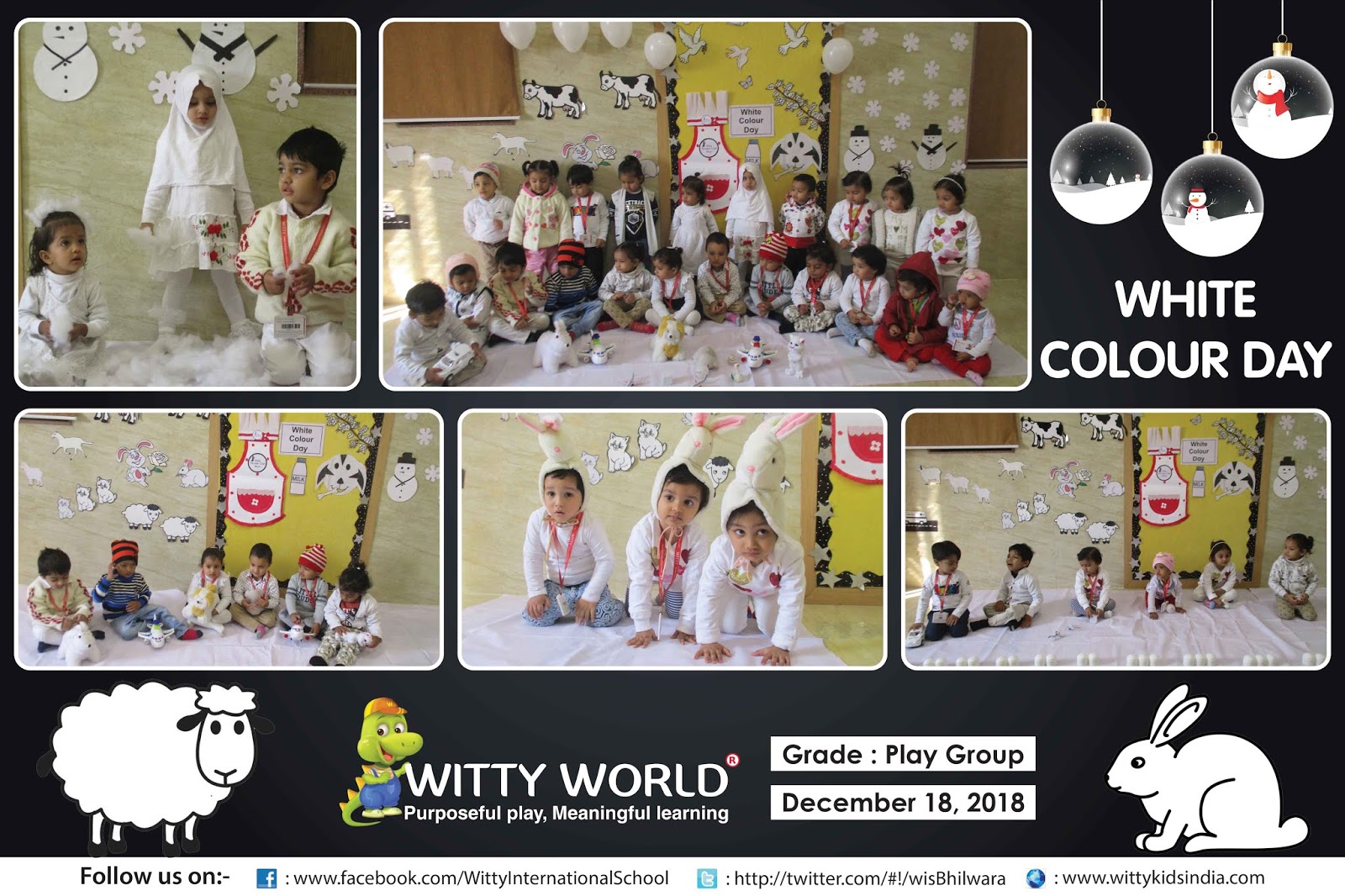 On the top of the World...: White Colour Day Celebration by Playgroup ...