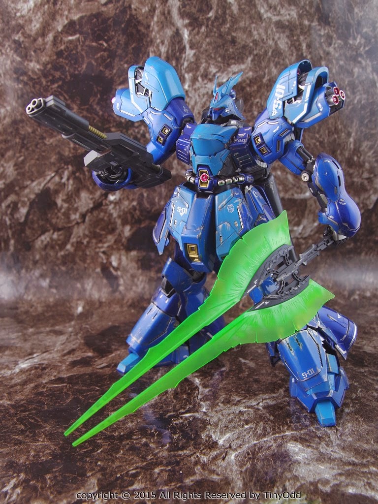 Gundam Family: MG 1/100 MSN-04 Sazabi Marine Blue Style Painted Build
