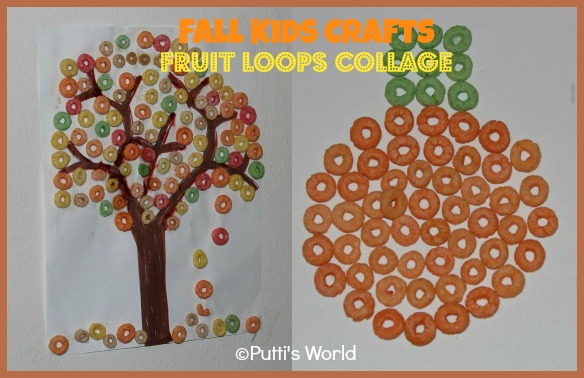 Fall Kids Craft- Fruit Loops Collage ~ Putti's World -kids-activities