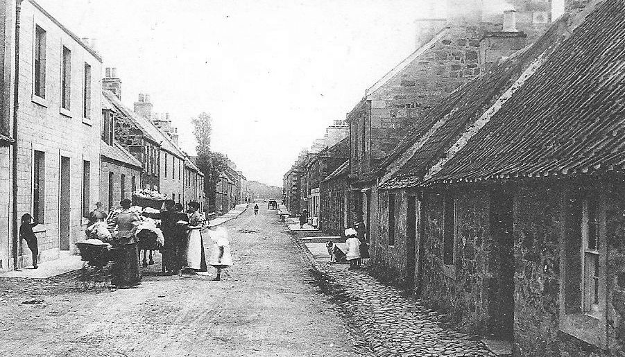 Tour Scotland: Old Photograph High Street Colinsburgh Fife Scotland