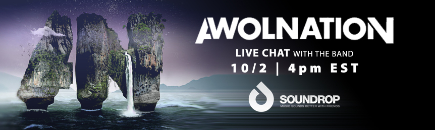 FISH EGGS DESIGN BOARD: Awolnation Logo in ocean / sounddrop logo - vector