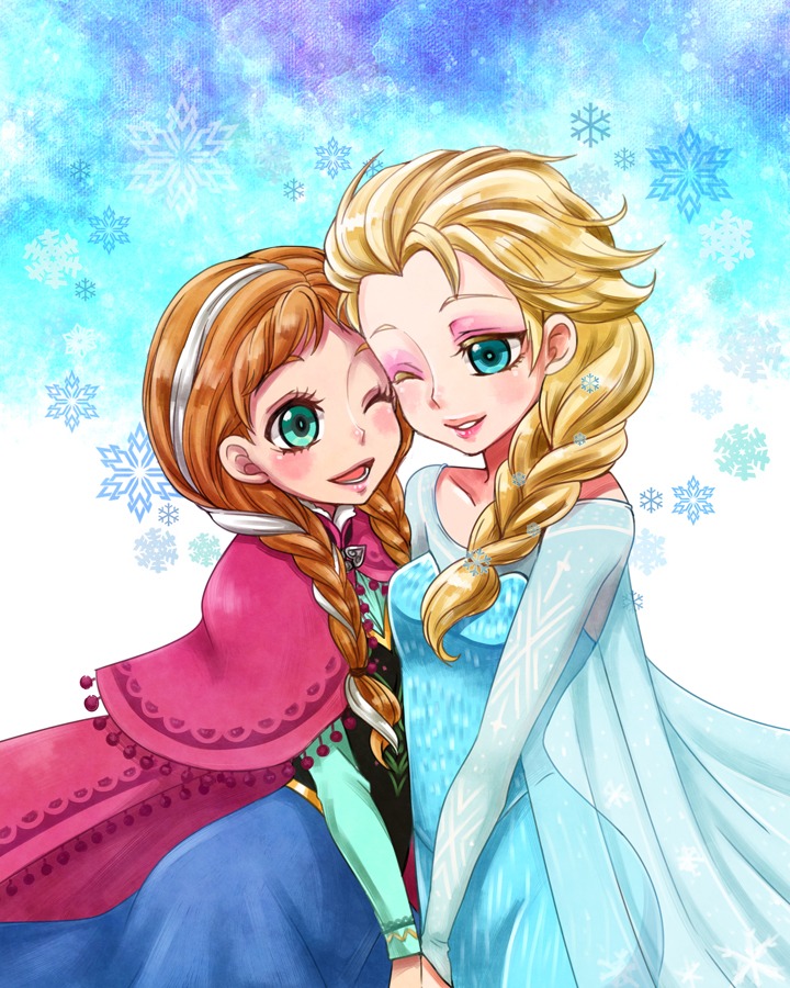 Enamora de las letras : Anna y Elsa de Frozen diferentes versiones ...