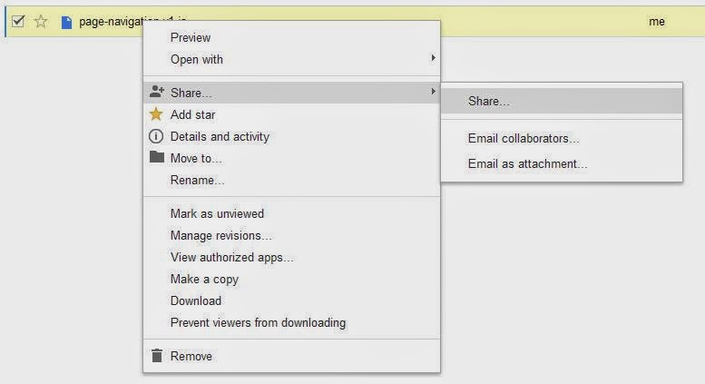 Lưu file js và css template lên host google drive