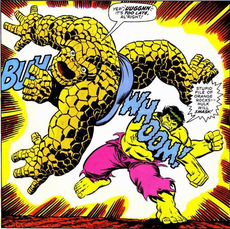 Silver and Bronze Age Subjects: Which is the best Hulk versus Thing fight?