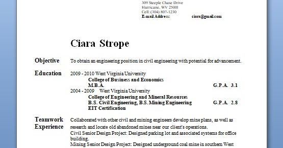 Mining Engineer Sample Resume Format in Word Free Download