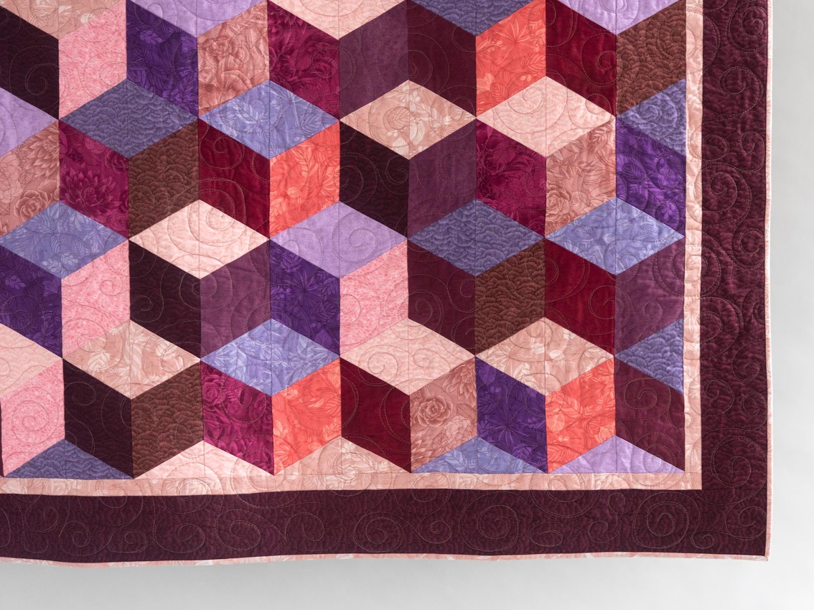 Slice of Pi Quilts: Tumbling Blocks Quilt