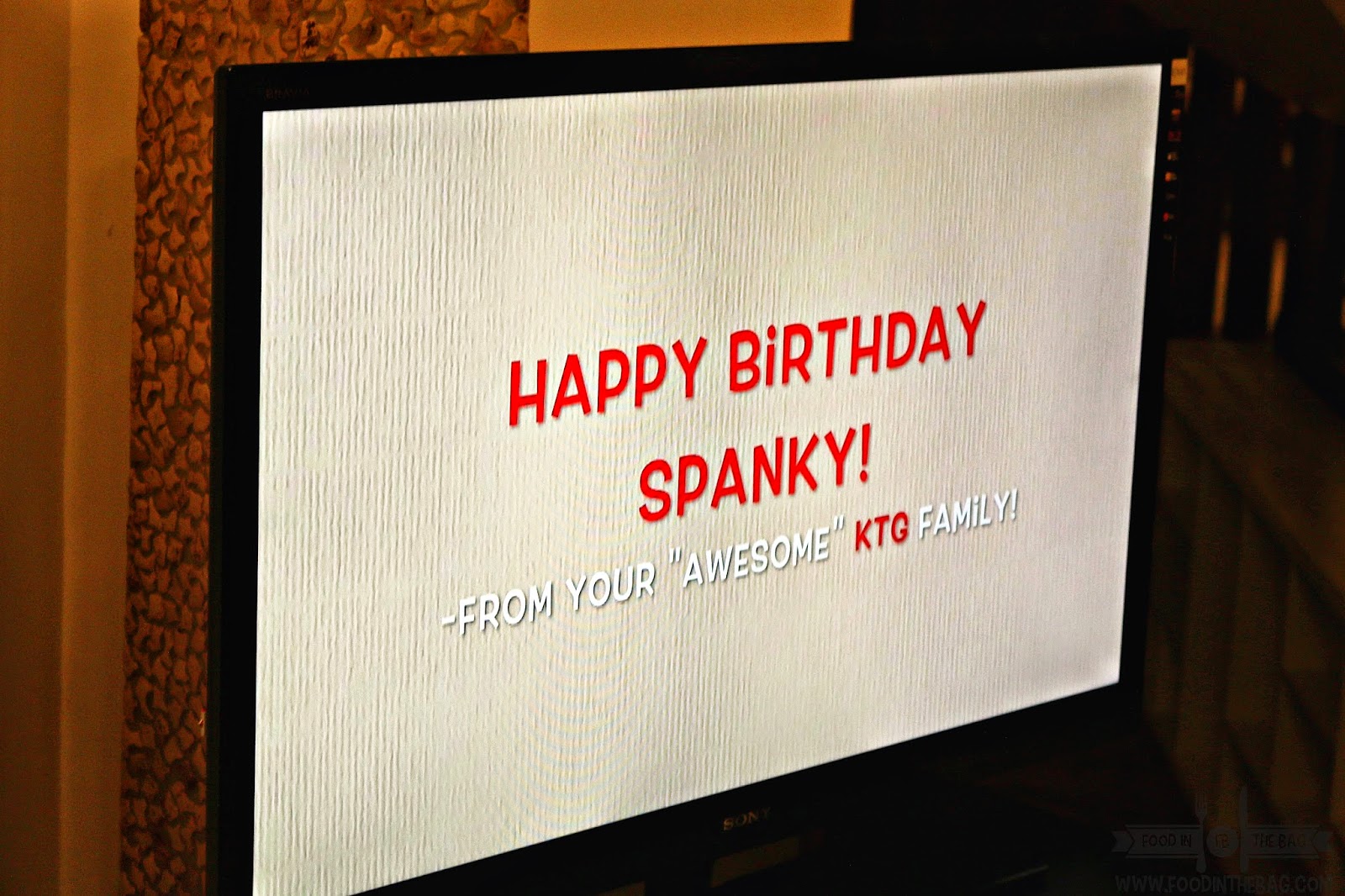 SPANKY's Birthday Surprise: KTG STYLE | Food In The Bag