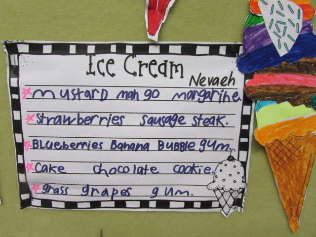 Mrs Bizzy's Class Blog: Alliteration Ice Cream Flavours