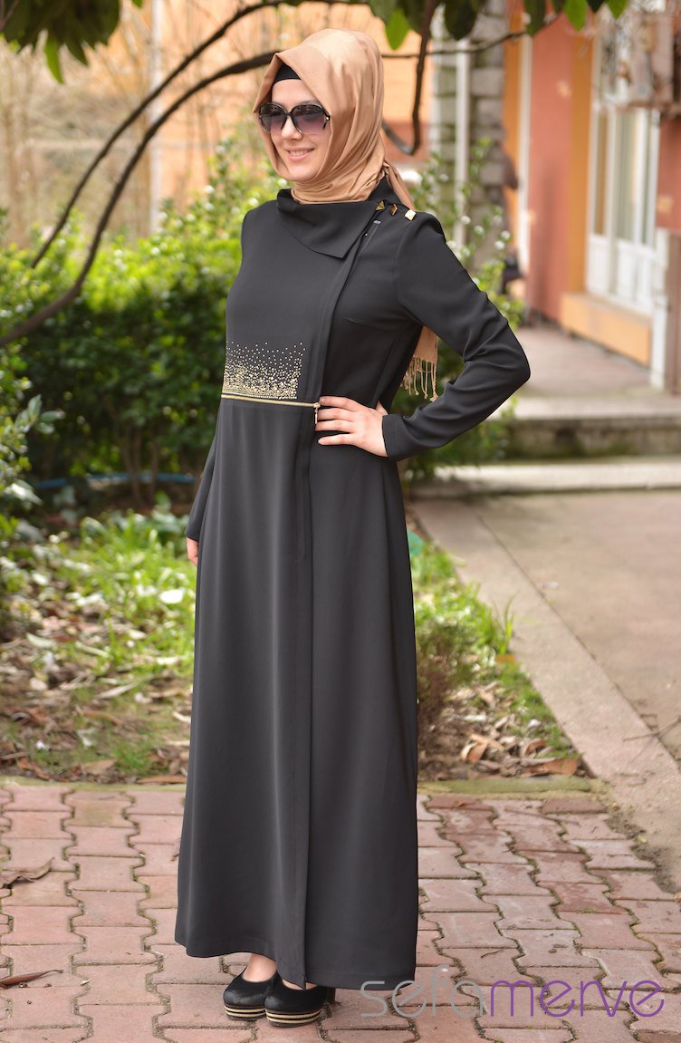 Fashion Muslim: Last and stylish Turkish Abaya By sefamerve 2013-2013