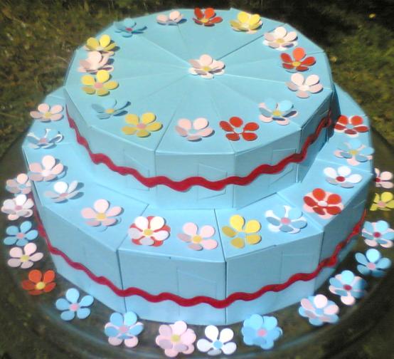 Handmade Paper-Heaven: Blue paper cake / tort din hartie albastru