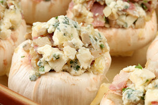 The Gourmet Mom: Blue Cheese Stuffed Mushrooms