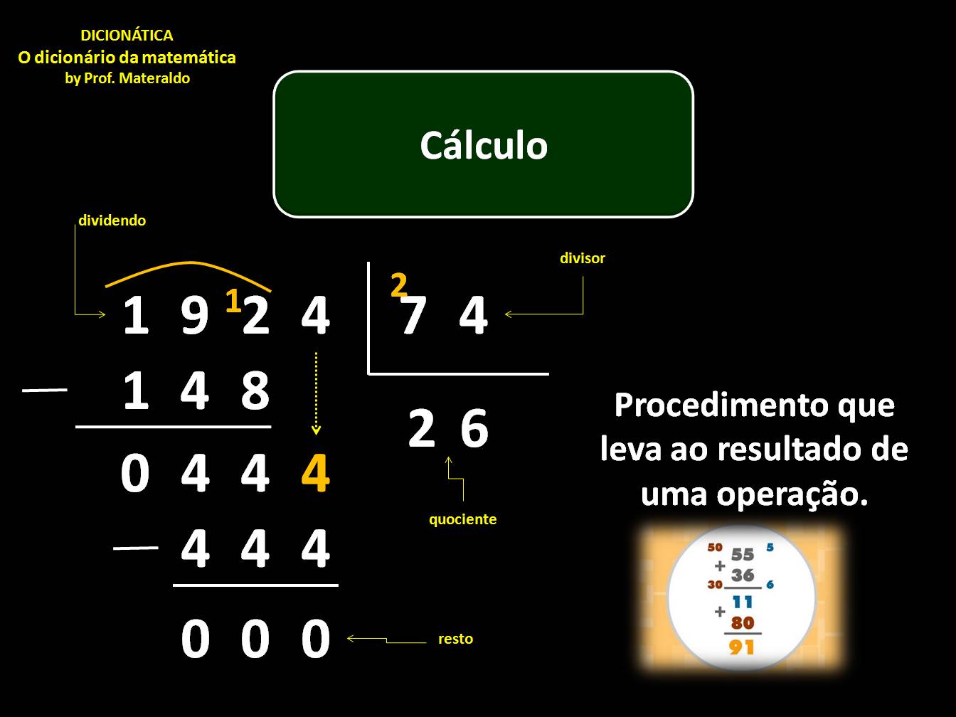 DICIONÁTICA - O dicionário da matemática: Cálculo
