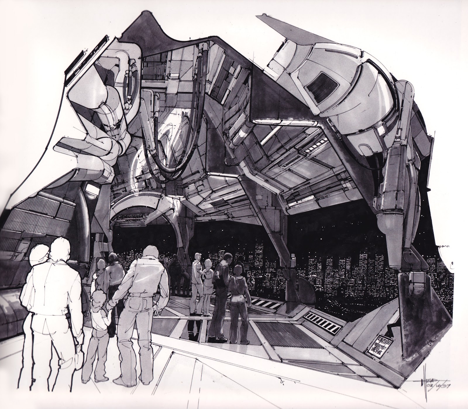 Sketching and design for environment: Artist Reference #3 Syd Mead
