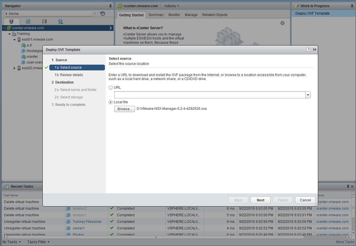 Just one more esxi-guy: Deploying an NSX Manager 6.2.4, NSX Controllers ...