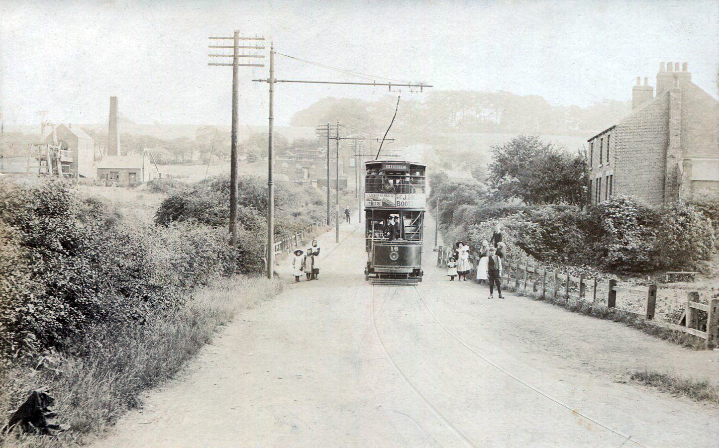 transpress nz: double-deck tram by the Warren Vale Colliery, South ...