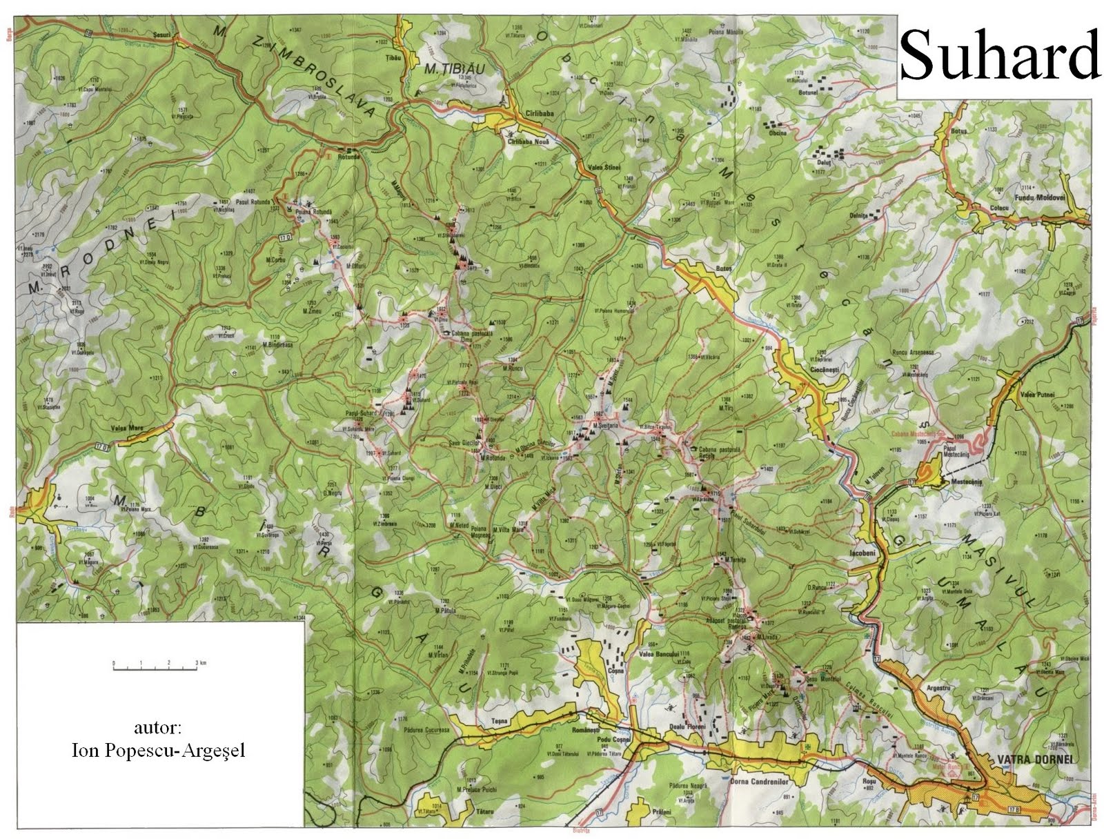 Harta Trasee Montane: Harti turistice trasee montane