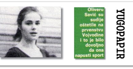Yugopapir: Olivera Savić, najtalentovanija gimnastičarka u Vojvodini ...